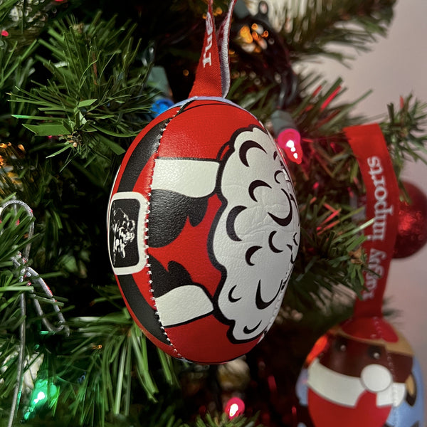 Santa Rugby Ball Ornament - Rugby Imports