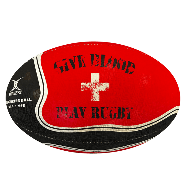 Gilbert Give Blood Supporter Rugby Ball - Rugby Imports