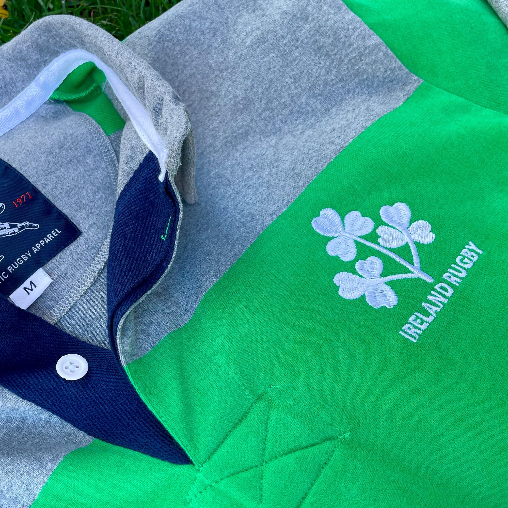 Ireland Grey Hoops Rugby Jersey - Rugby Imports