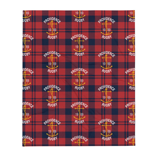 Providence RFC Plaid Anchor Logo Blanket - Rugby Imports